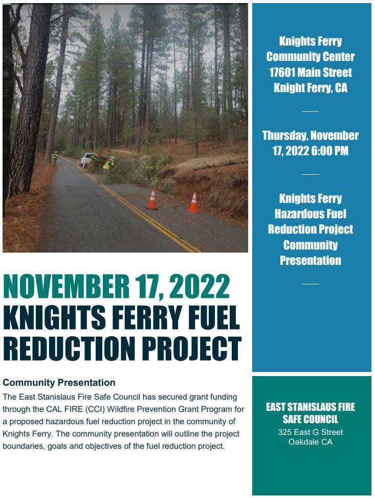 Knights Ferry Fuel Reduction Project presentation (Modesto Fire ...