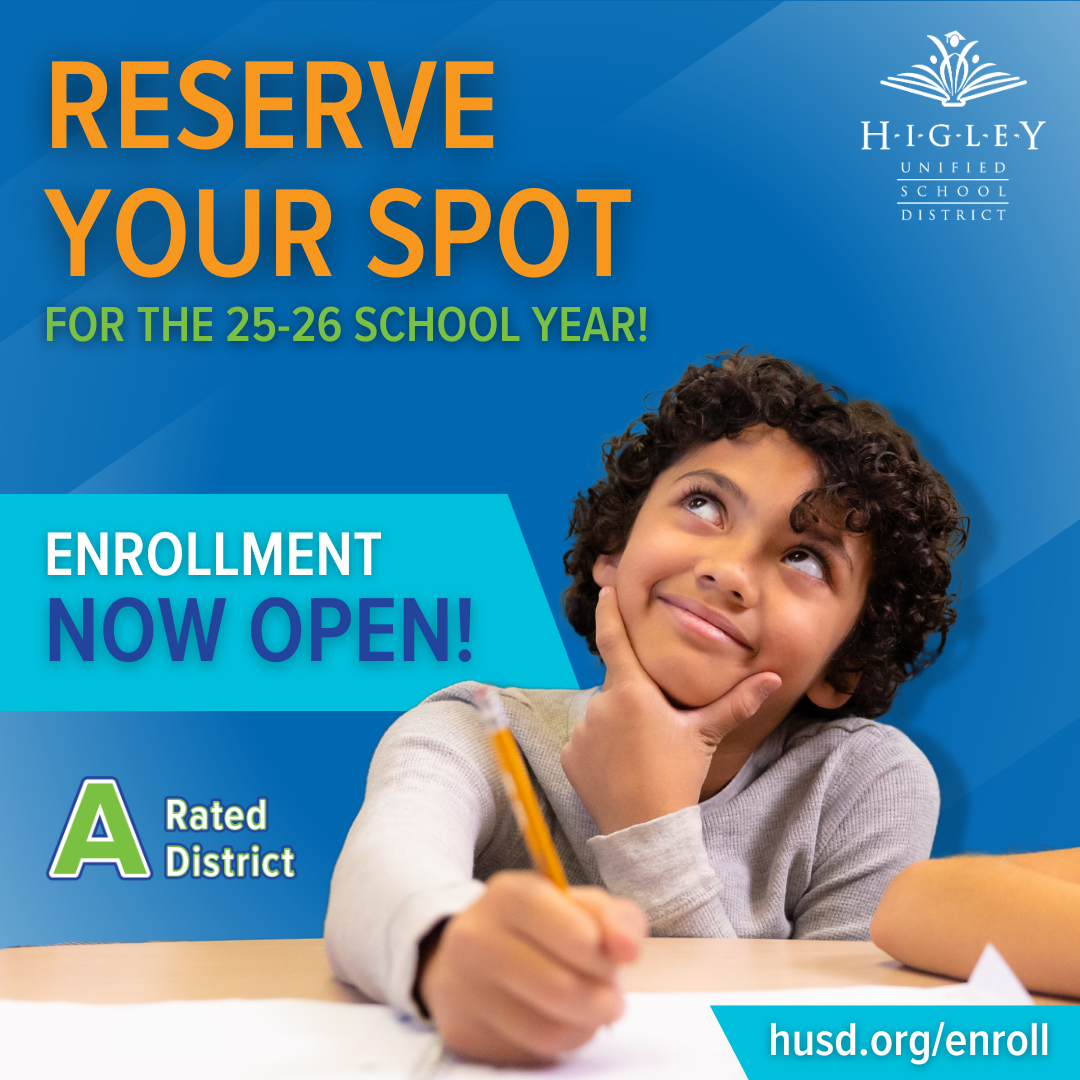 Reserve your child’s spot for the 2025-2026 school year! (Higley ...