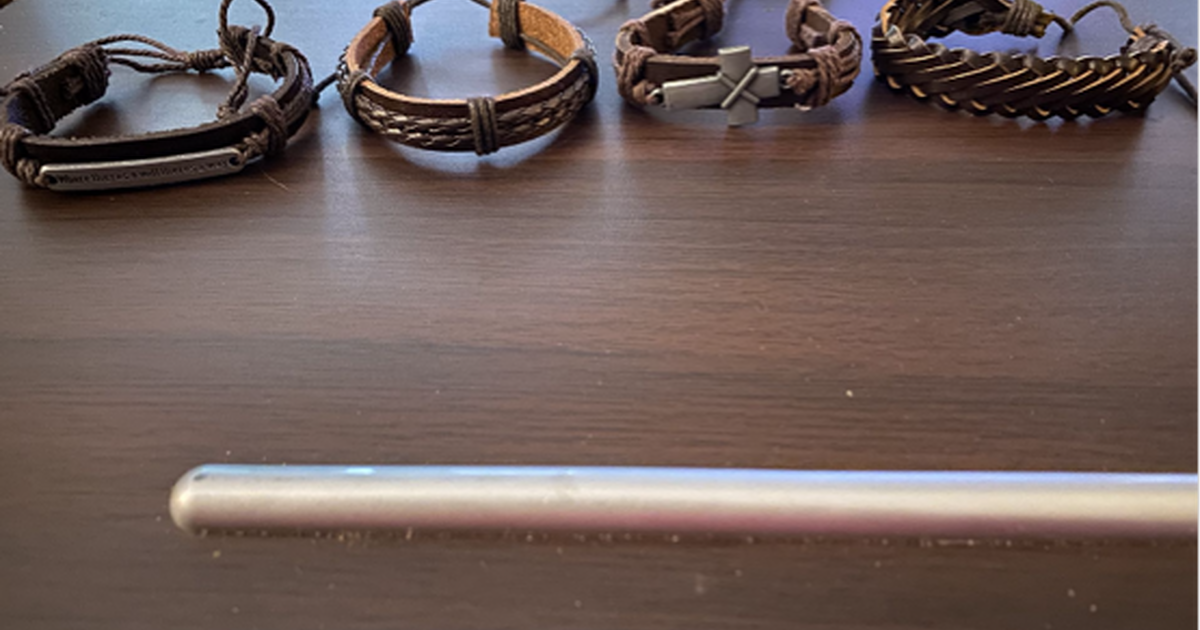 New Assorted Men’s 4 Leather & Hemp Braided-Wrapped-Strands-Charms : 4 ...