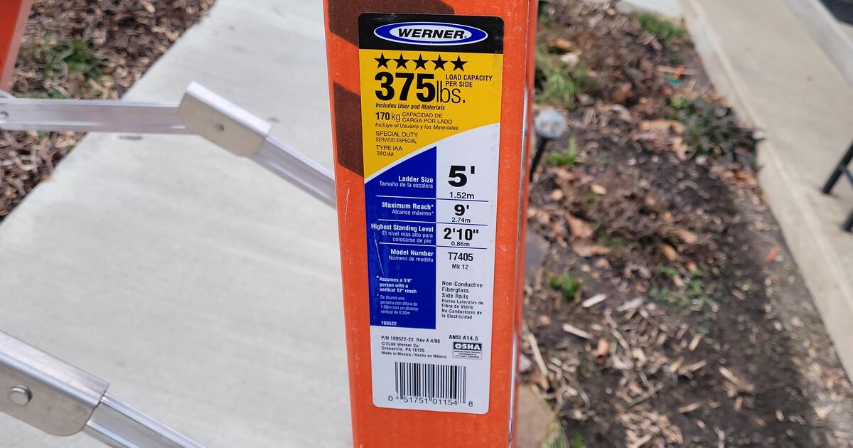 werner 5 ft fiberglass ladder twin step for $170 in Bel Air, MD | For ...