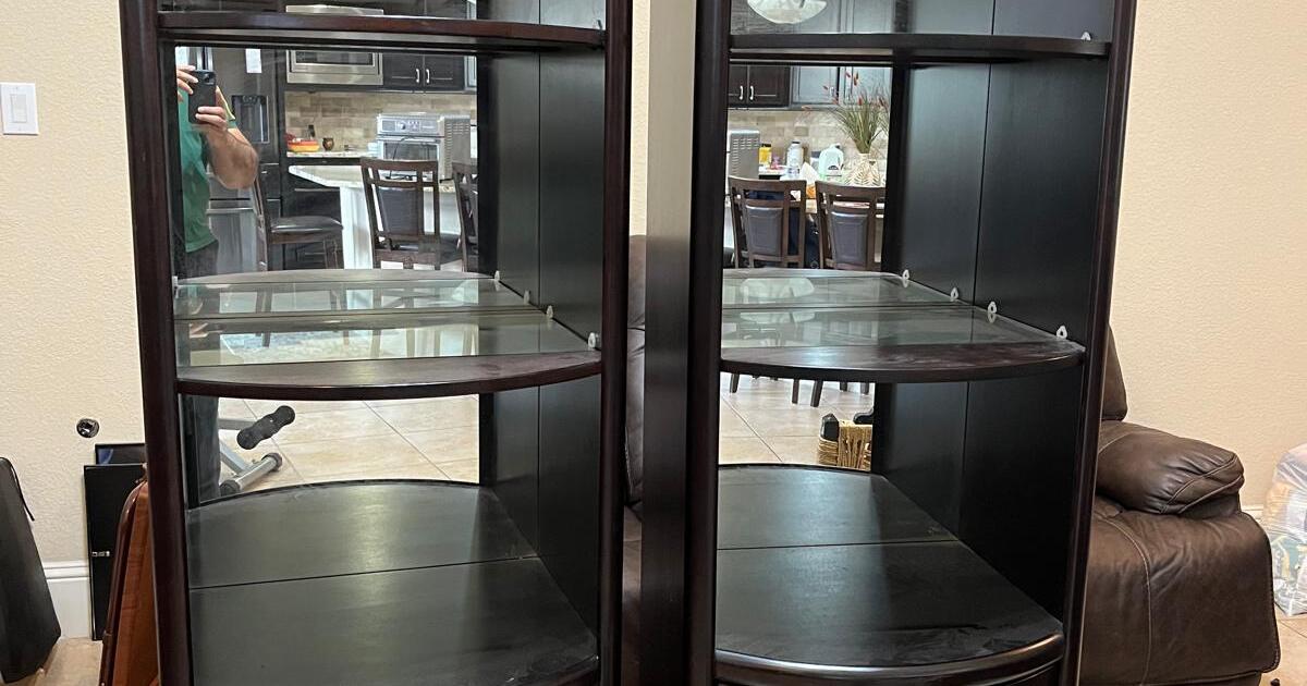 2 Dark Brown Display Cabinets for $20 in Sugar Land, TX | For Sale ...