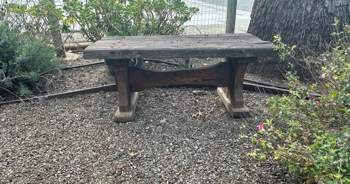 Rustic Wooden Benches,chair and potting bench with marble top for Free ...