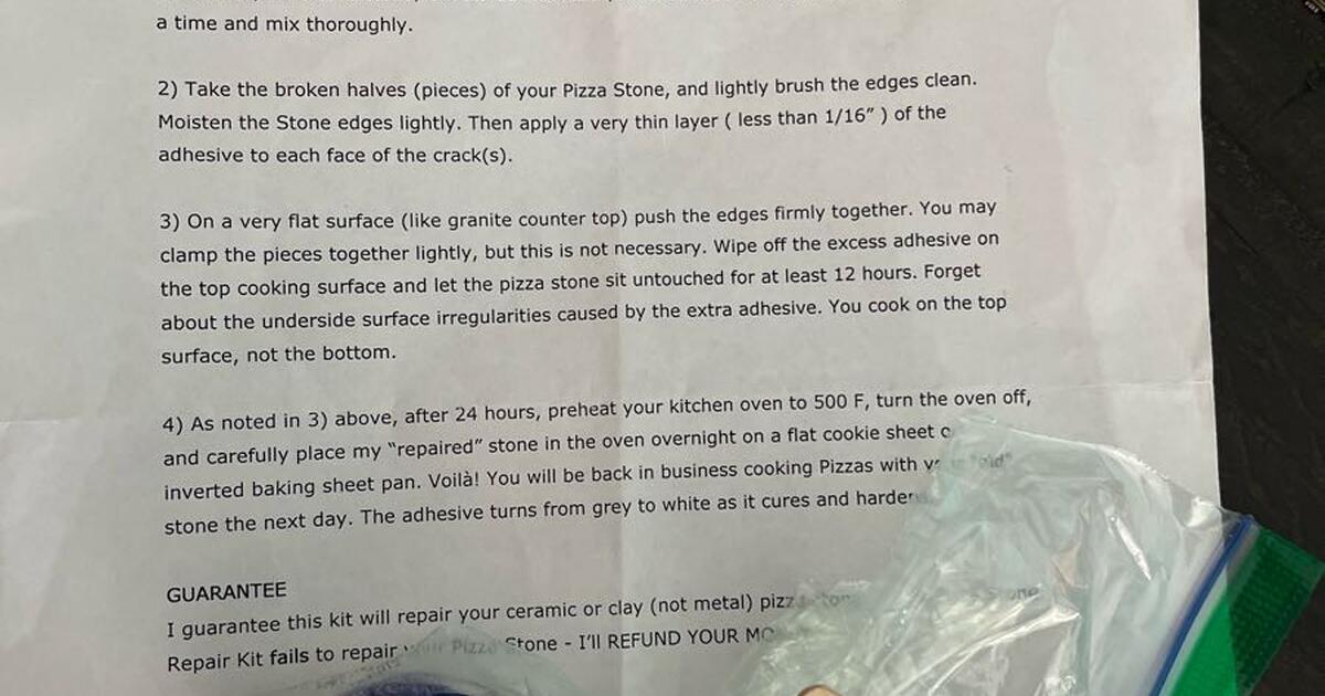 Pizza stone repair kit for Free in San Diego, CA | For Sale & Free ...