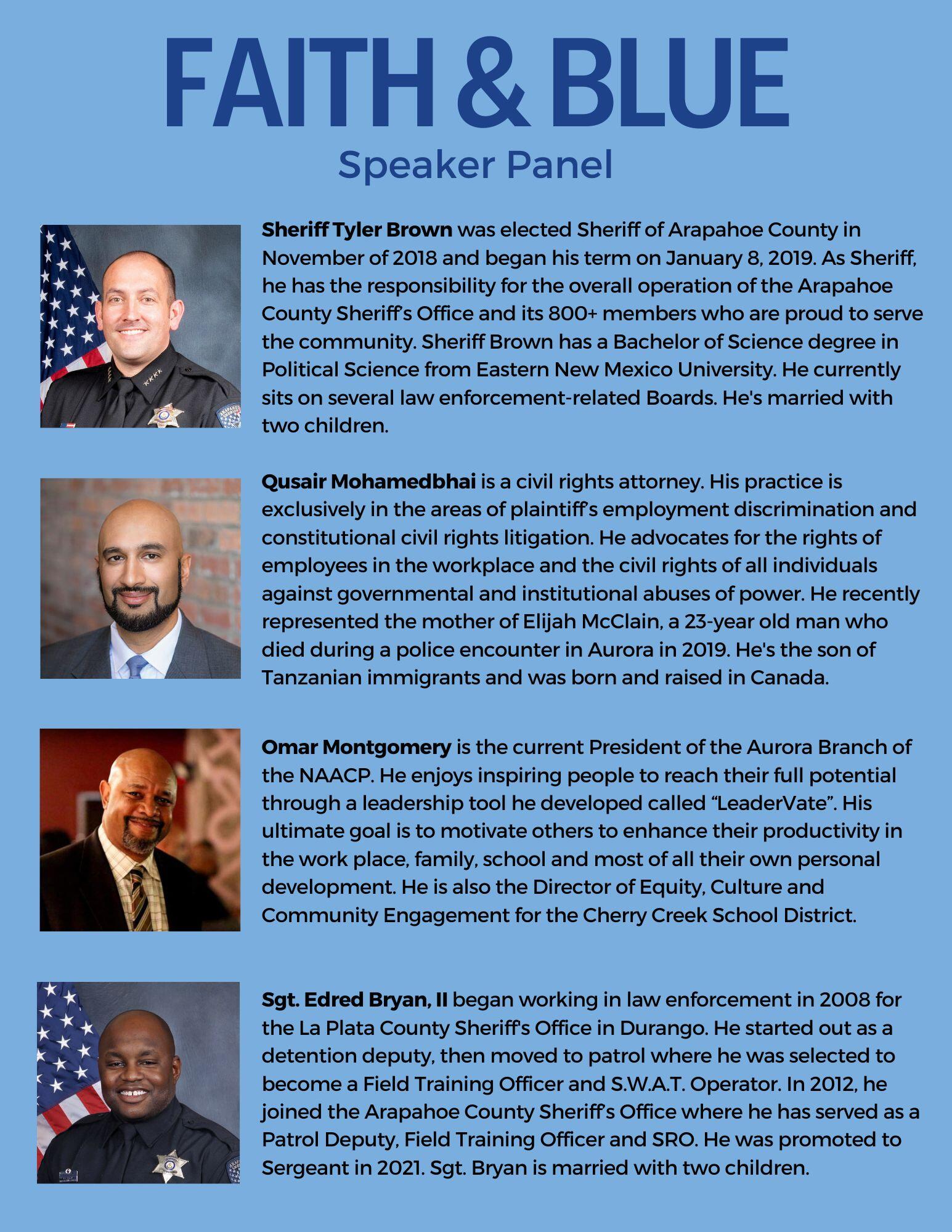 Join us for our very first Faith & Blue event. (Arapahoe County Sheriff ...