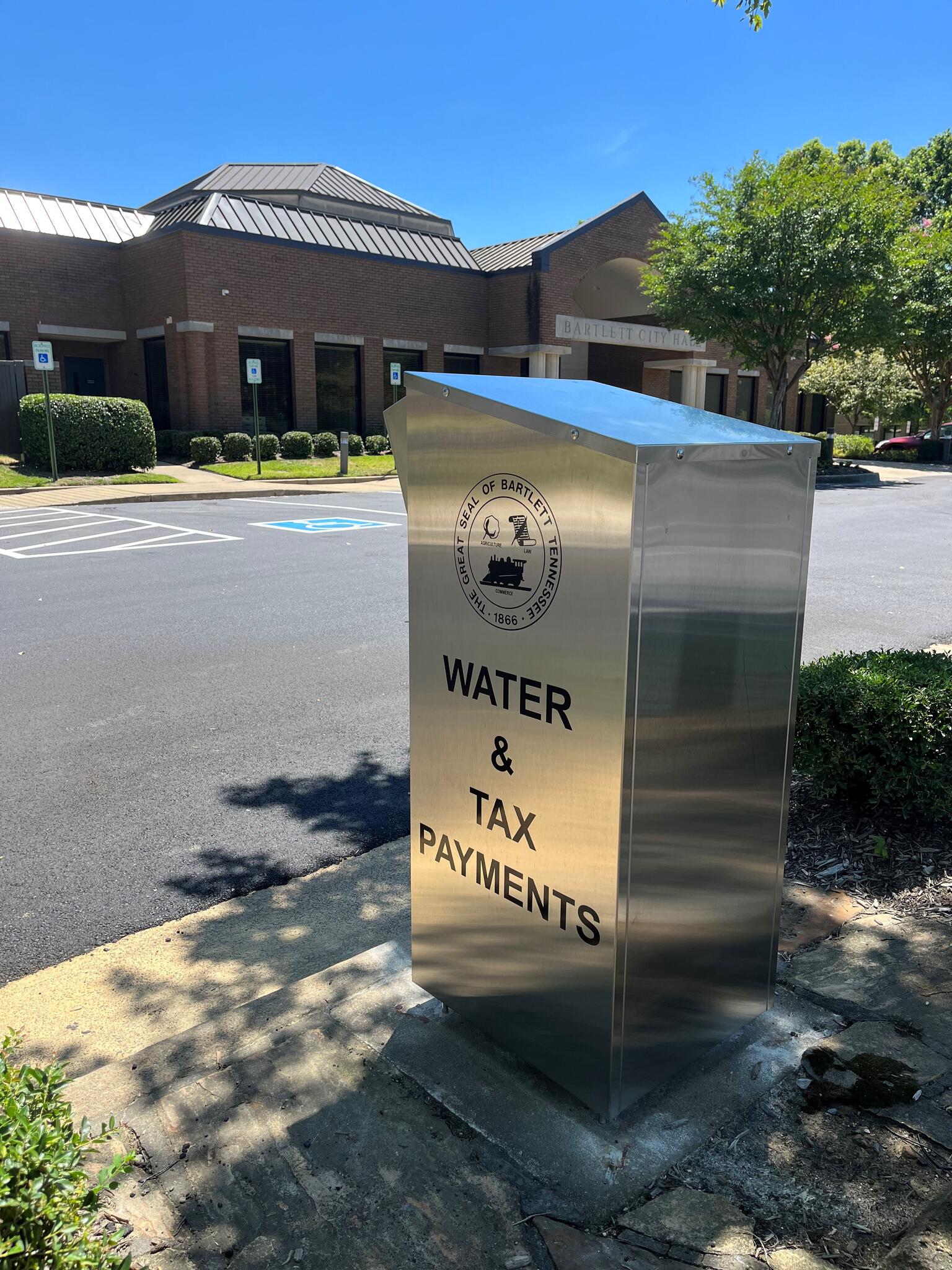 The Water & Tax Payment box is back at City Hall! (City of Bartlett ...