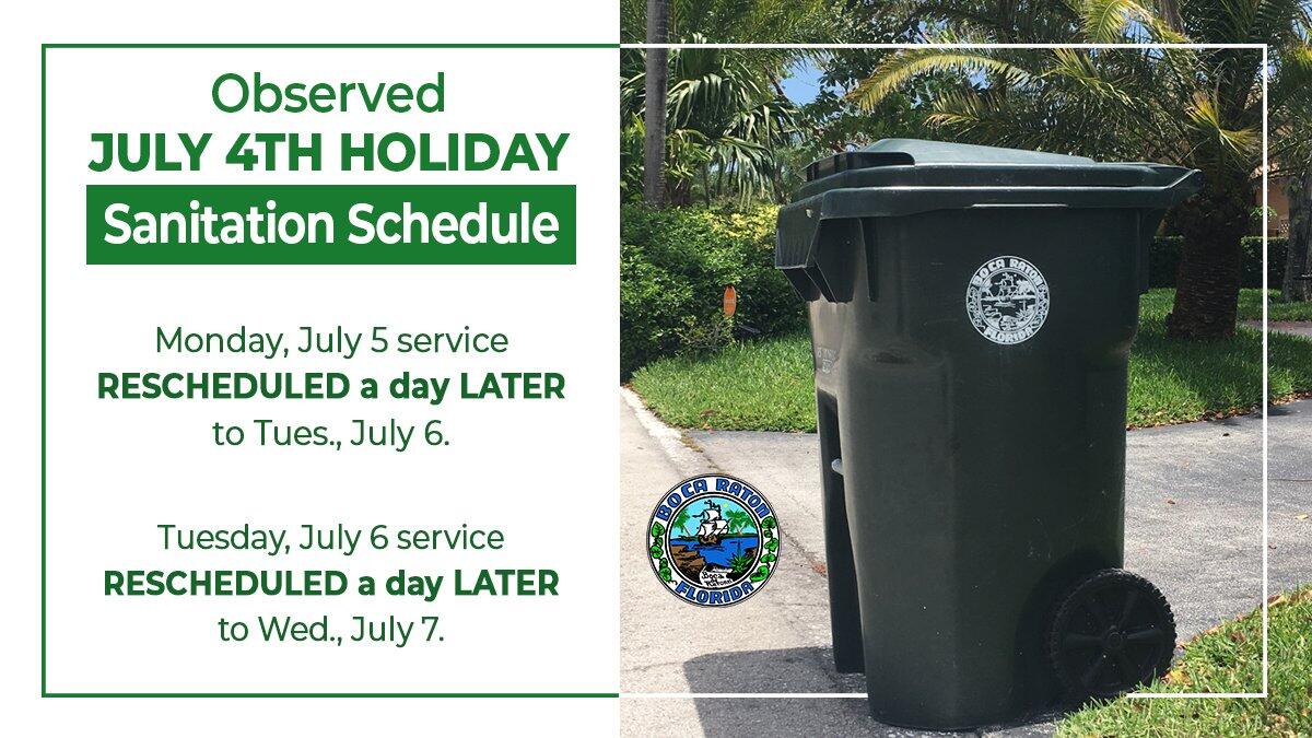 Boca Raton Trash Schedule