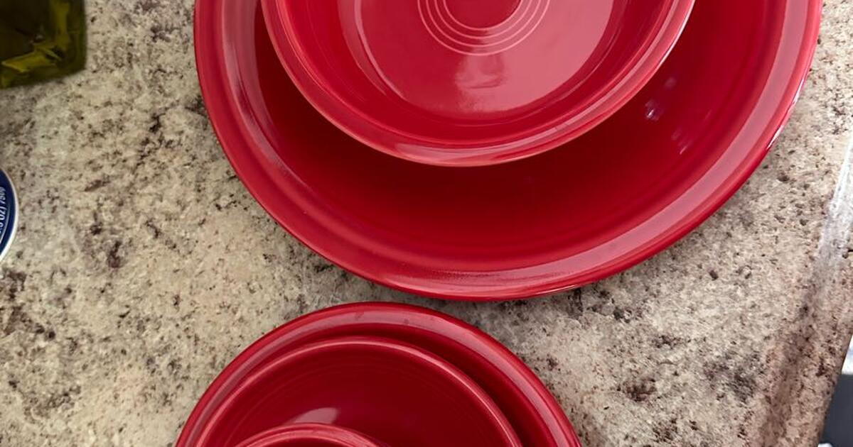 Red Fiesta Dinnerware 4 sets plus serving platter for $150 in Napa, CA ...