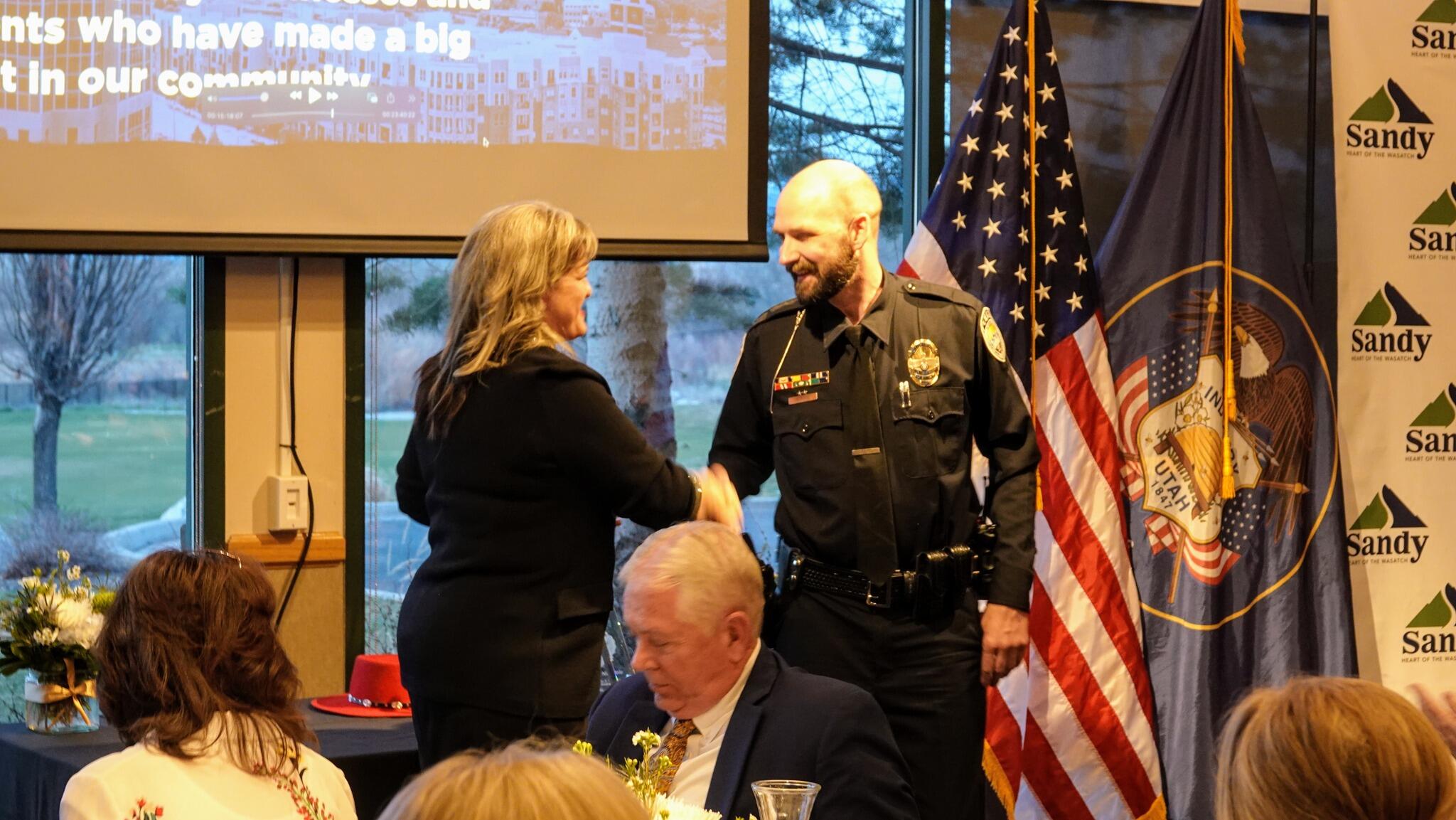 Officer Tinius receives Outstand Sandy City Employee Award (Sandy City ...