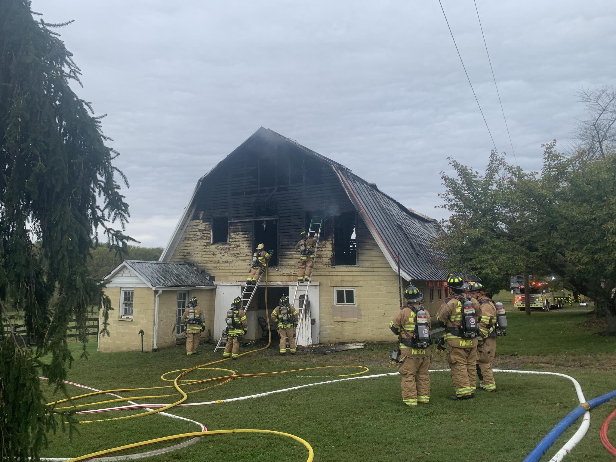 Accidental Fire Destroys Purcellville Barn and Injures One Firefighter ...