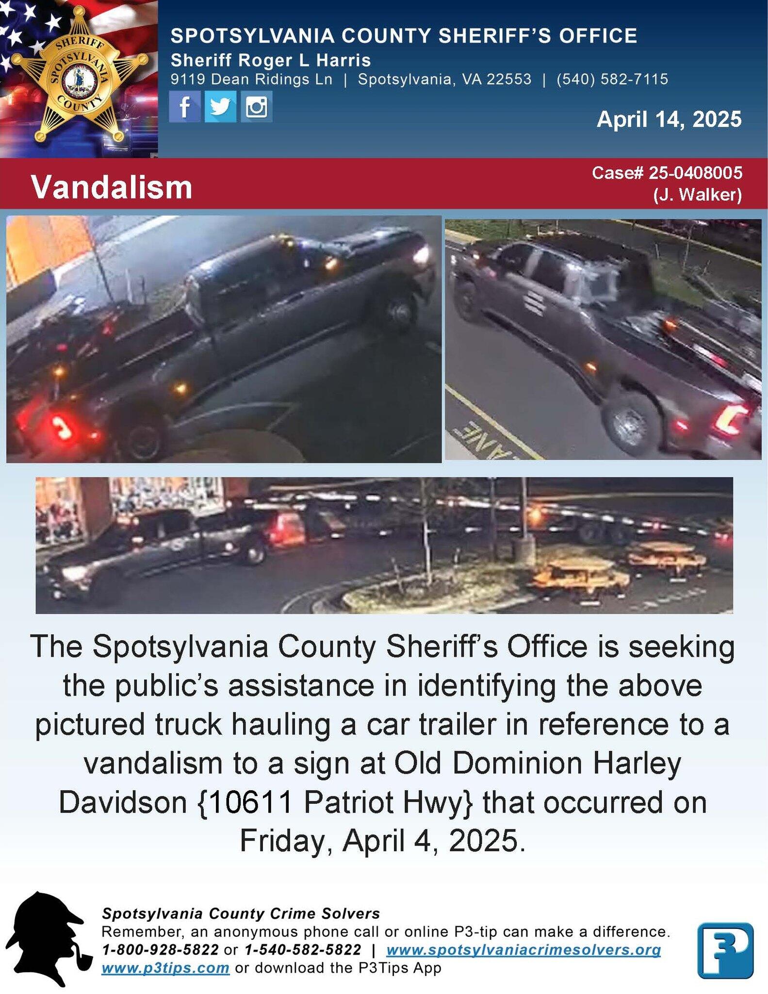 An anonymous tip through our P3 system may result in a financial reward. (Spotsylvania Sheriff's ...