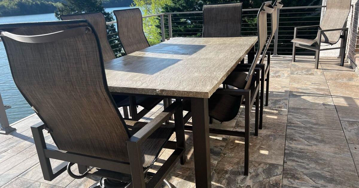 Slate top patio dining set for $2600 in Loudon, TN | For Sale & Free ...