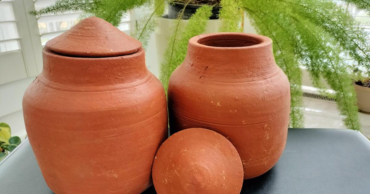Terracota Natural Clay Olla Pots hand-crafted in Tamil Nadu, India (5 ...