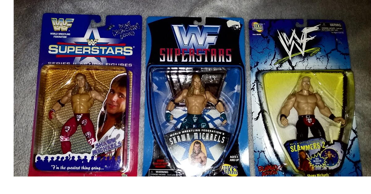 Lot of Three Vintage WWF Shawn Michaels Action Figures all for $30.00 ...
