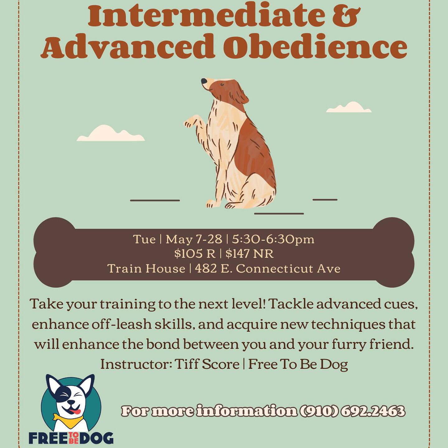 Improve your dogs skills with this intermediate and advanced obedience ...