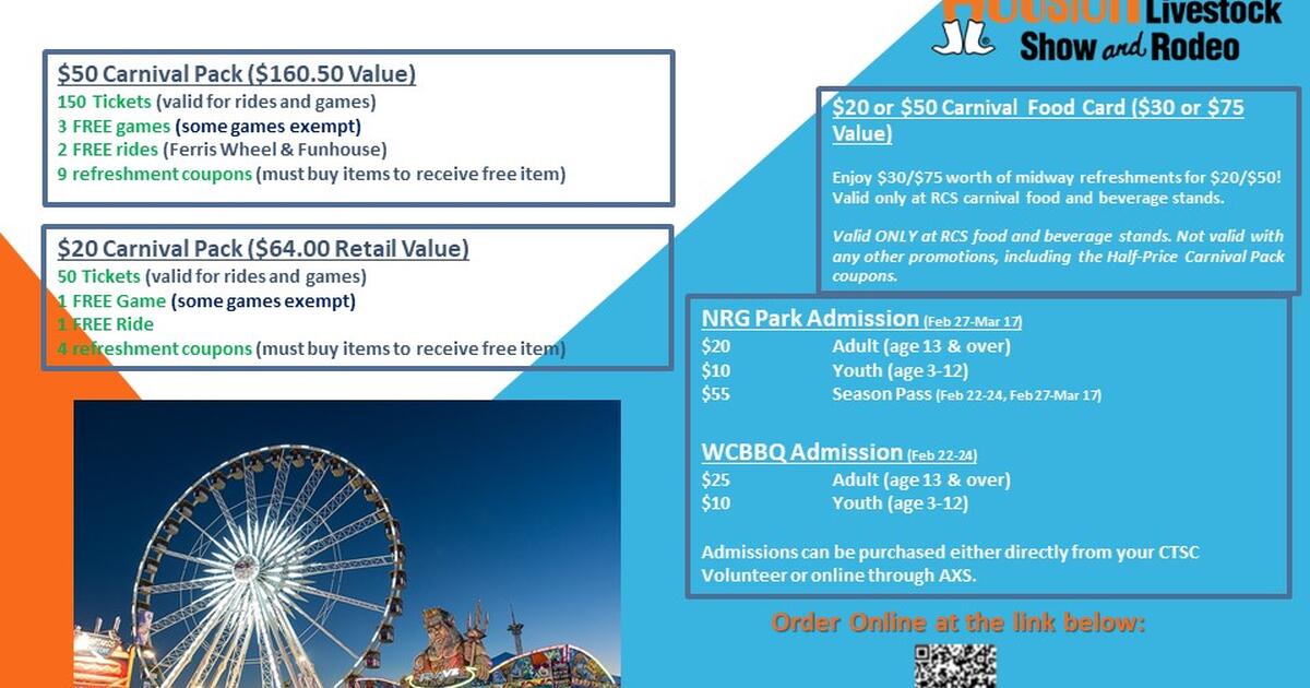 Houston Livestock Show & Rodeo Half Price Carnival Packs for $50 in ...