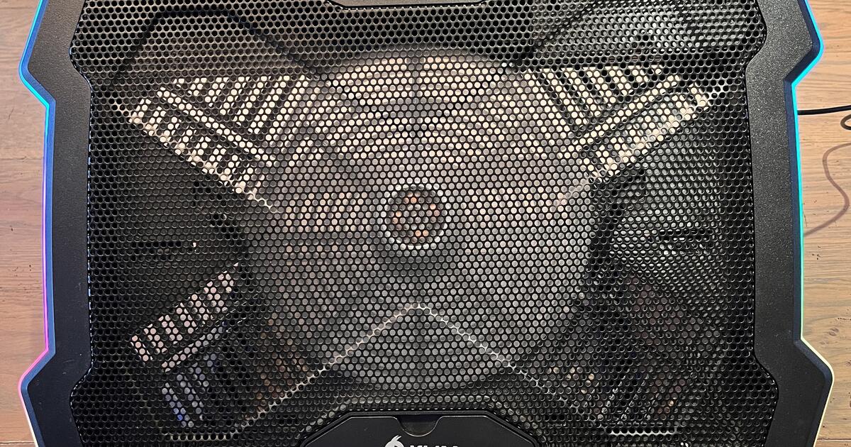 KLIM Ultimate RGB Laptop Cooling Pad with LED Rim Gaming Laptop Cooler ...