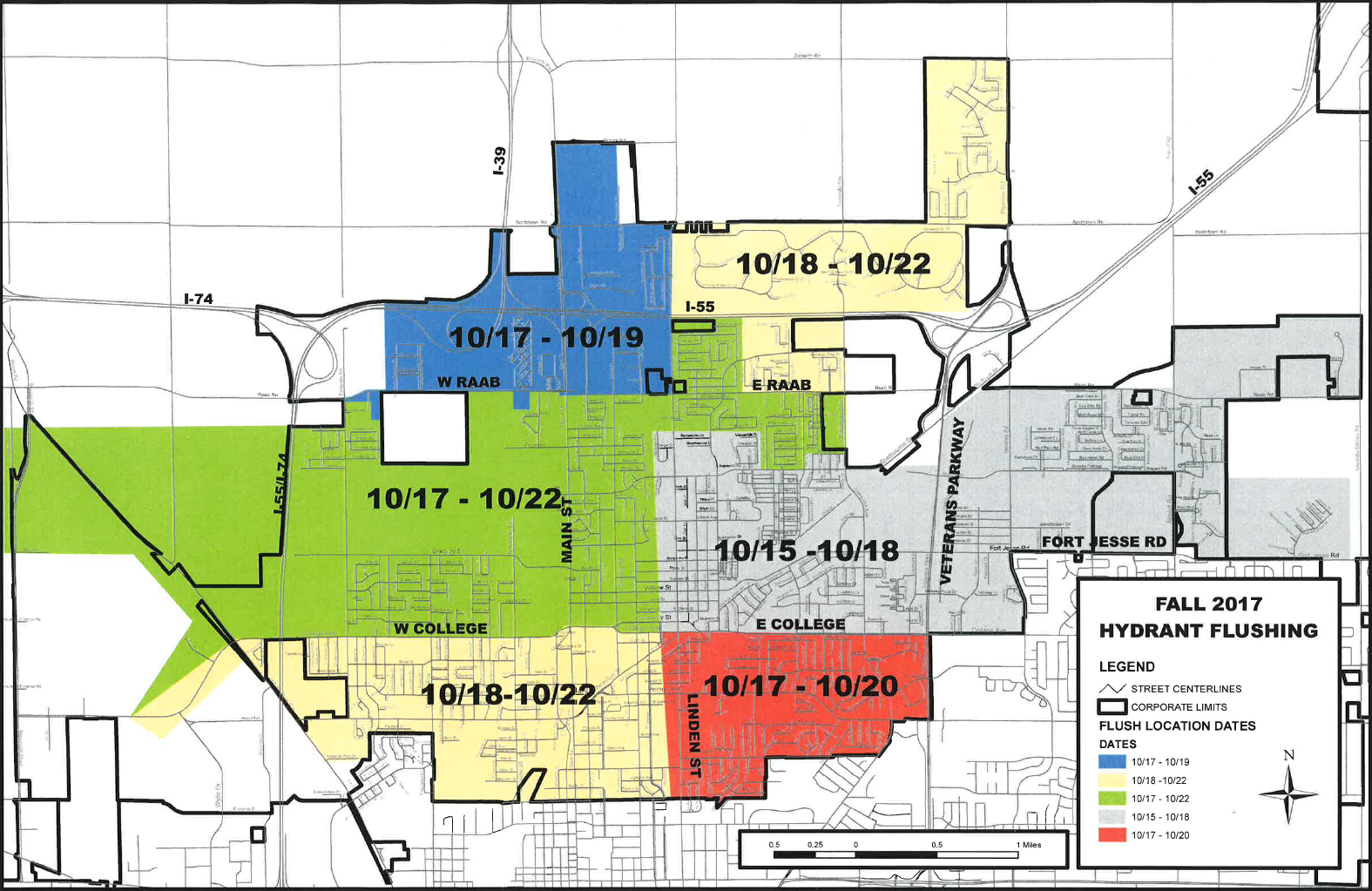 Fall Hydrant Flushing Schedule Released (Normal Fire Department ...