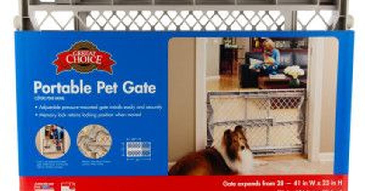 🐕 Portable Pet Gate~Pressure Mounted~Expands & Locks in Place with no ...