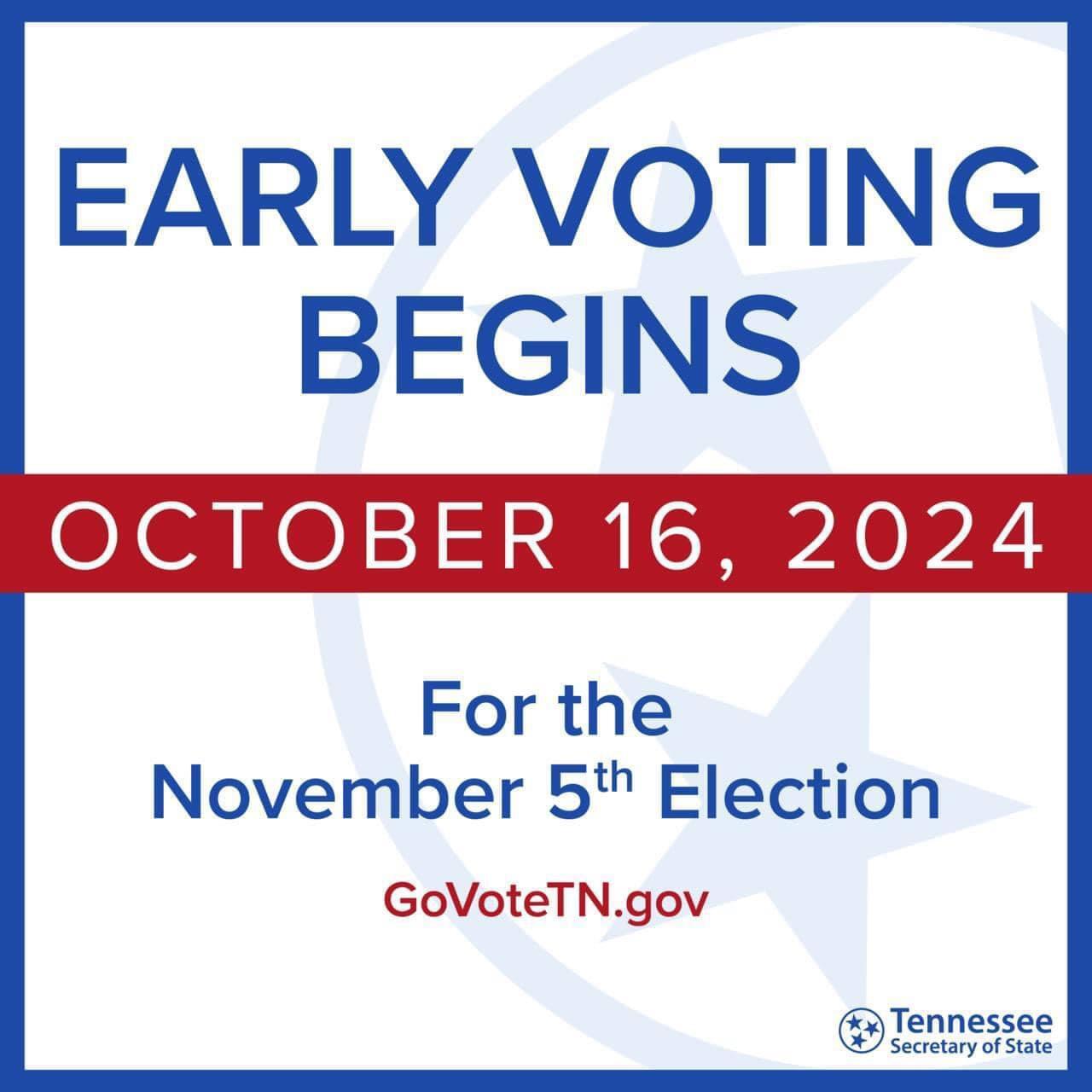 Early voting for the November 5 State and Federal General Election ...