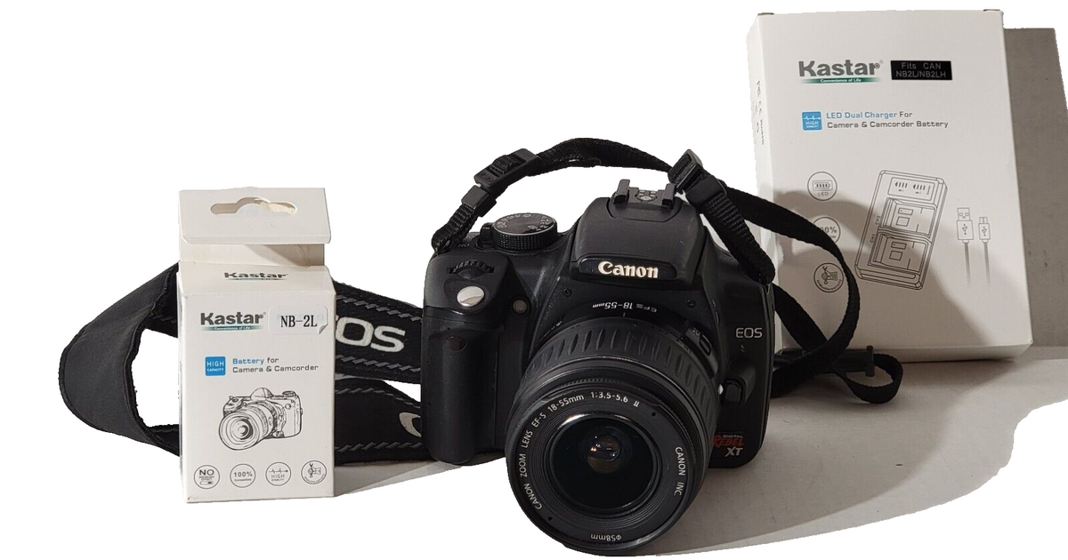 Canon Camera- EOS Rebel XT Digital #DS126071- DC 8.1V, with Canon Zoom ...
