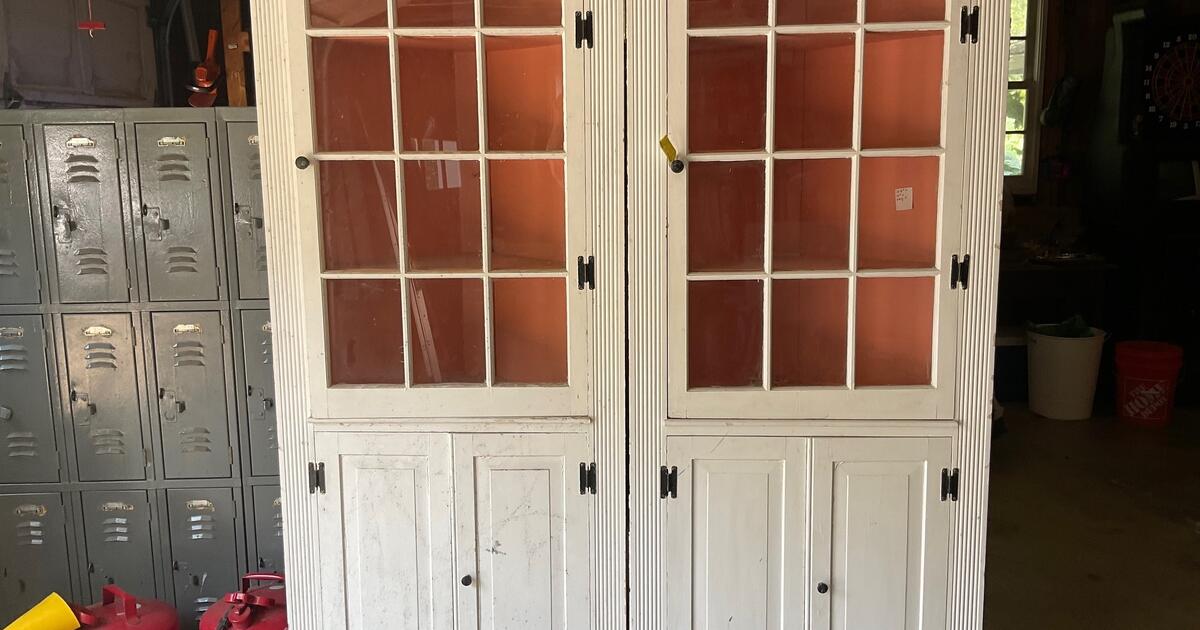 Antique Corner Cabinets with 12 panel glass doors for $100 in Glen Arm ...