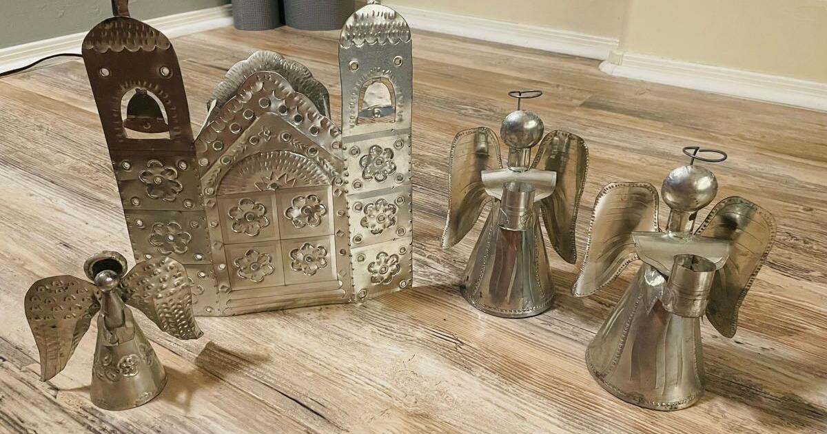 Metal church luminary & angels for $10 in Tucson, AZ | For Sale & Free ...