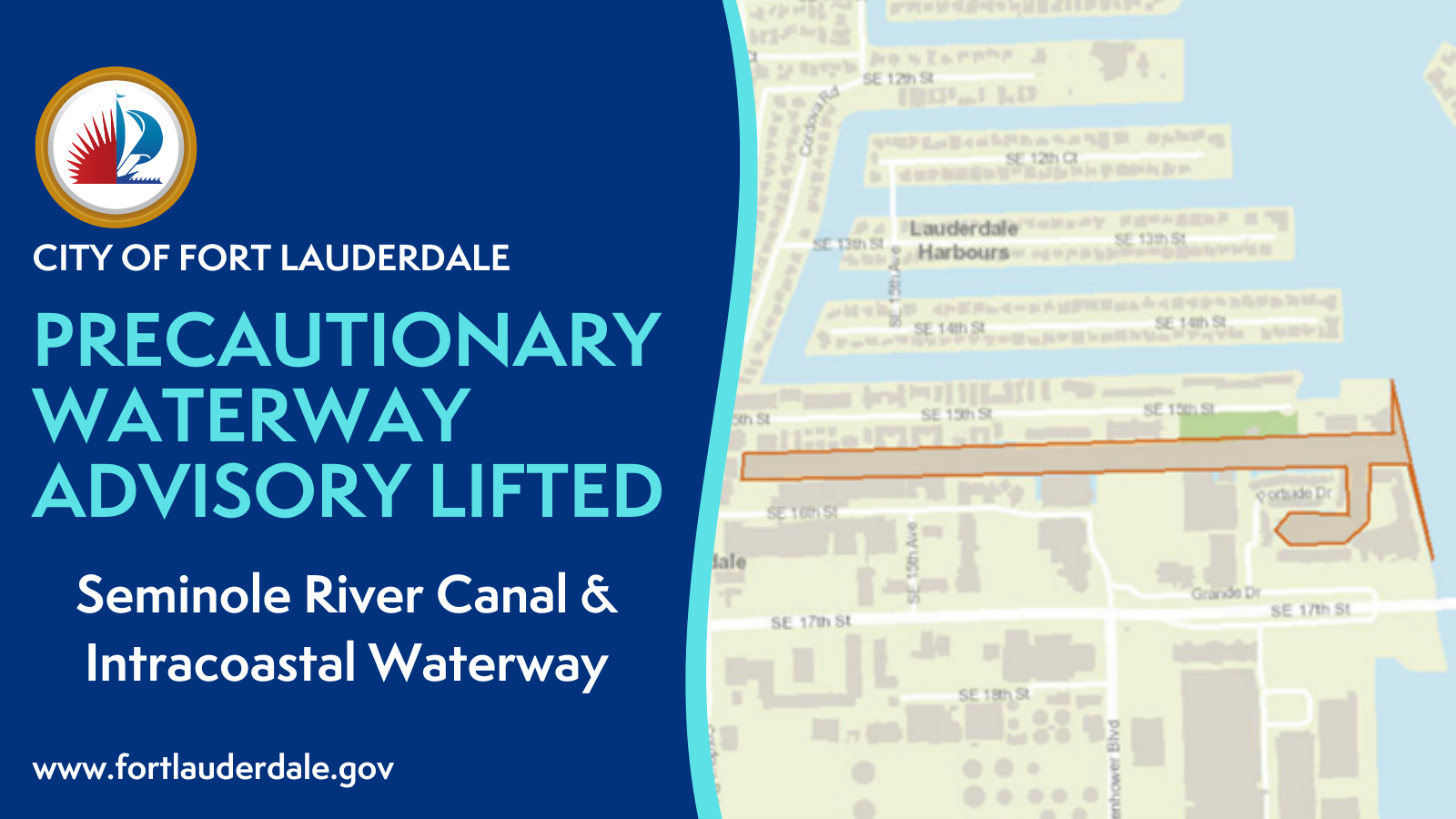 City LIFTING Precautionary Waterway Advisory for Seminole River Canal ...