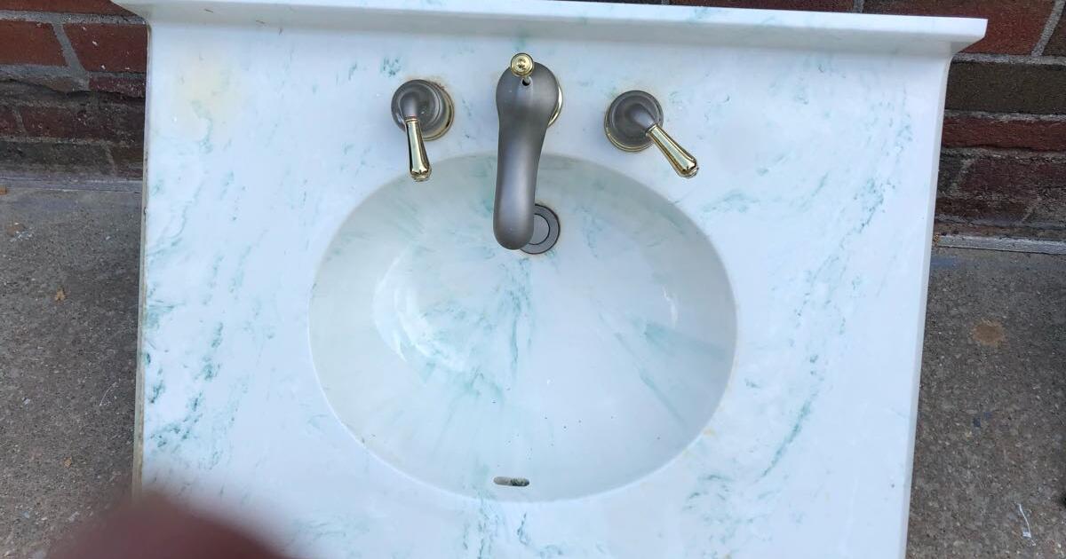 Green and white marble vanity top for Free in Upper Chichester, PA | For Sale & Free — Nextdoor