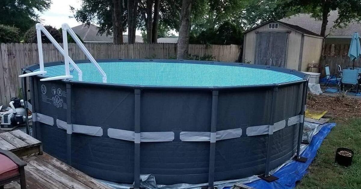18 Ft x 18 Ft Round Above Ground Pool and pool stairs for $800 in Ocala ...