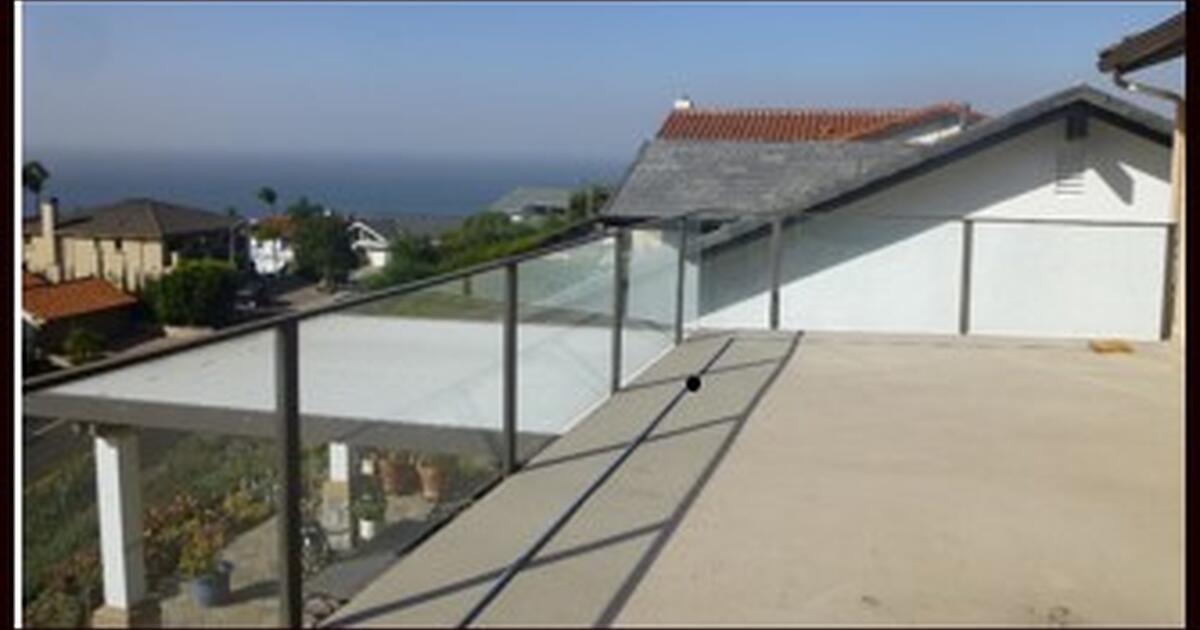 45' of fascia mounted glass railing for Free in San Clemente, CA ...