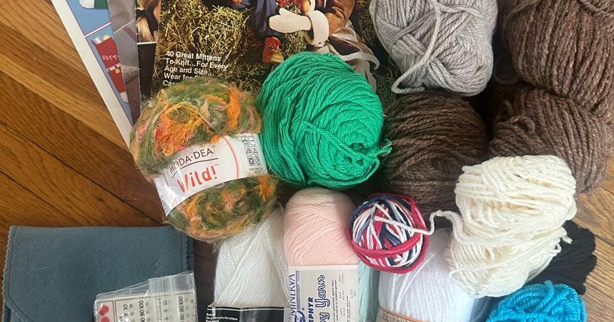 Yarn, Fabric pieces, and yarn basket for Free in Minneapolis, MN | For ...