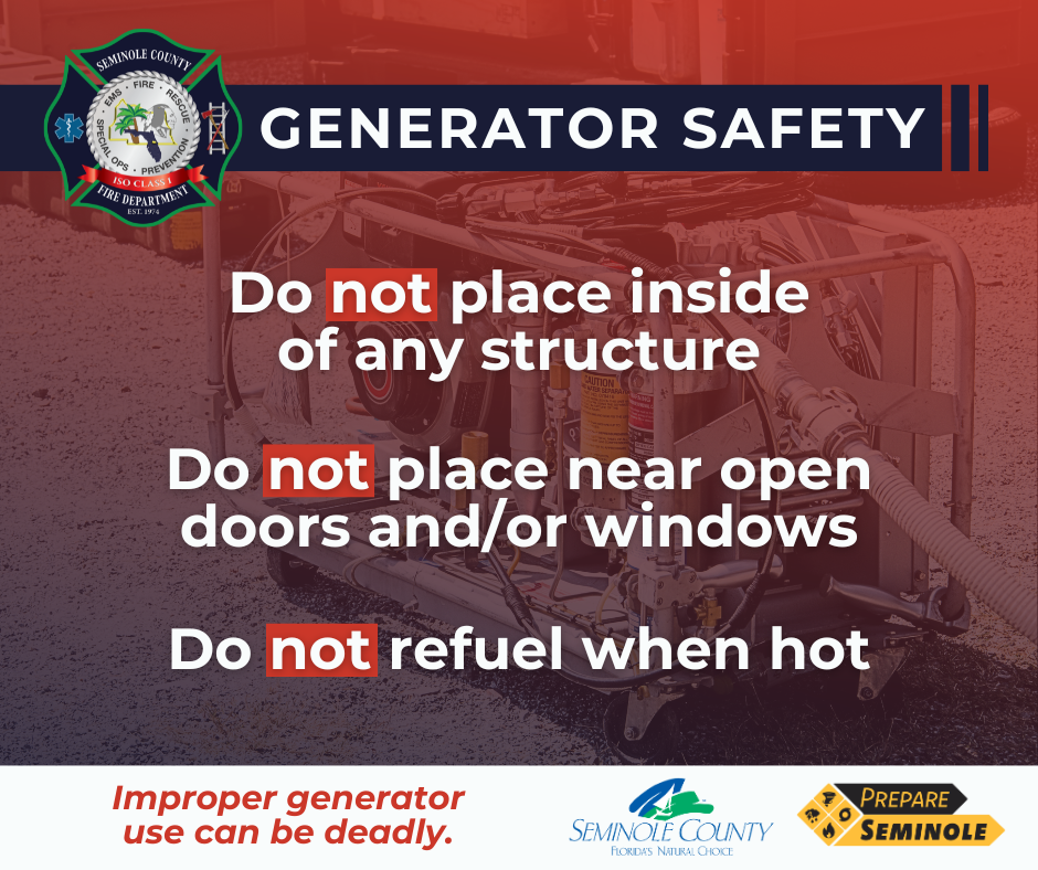 GENERATOR SAFETY TIPS FROM SCFD: If you lose power and plan to use a ...