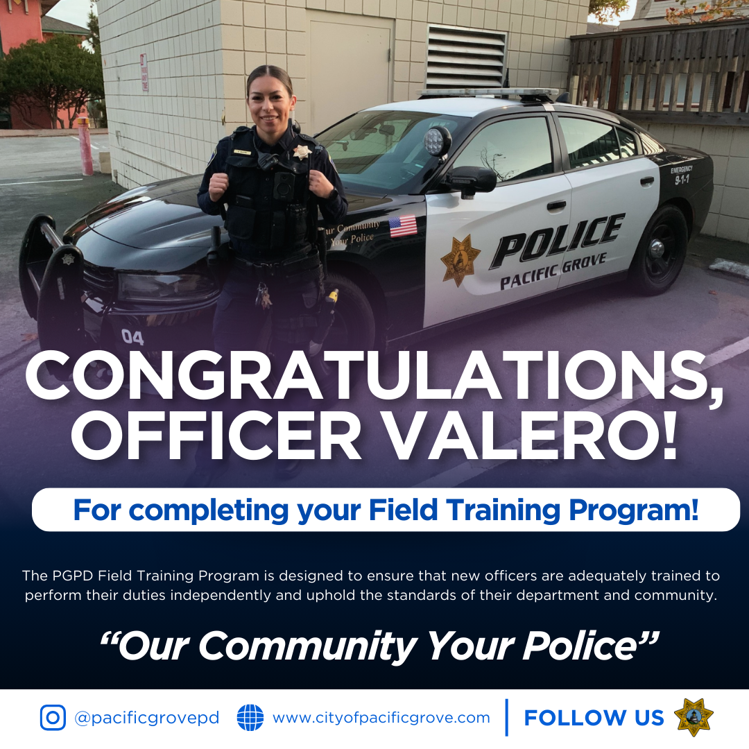 Congratulations, Officer Valero, on your successful completion of The ...