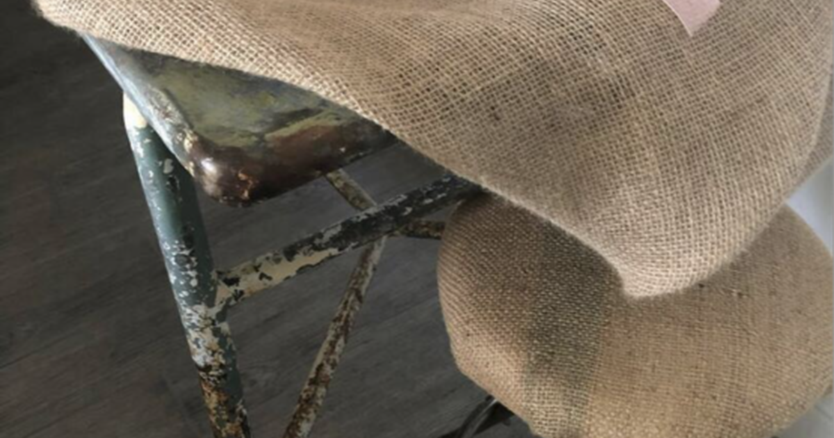 Antique vintage metal stool with burlap cushion/seat for $20 in Granite ...