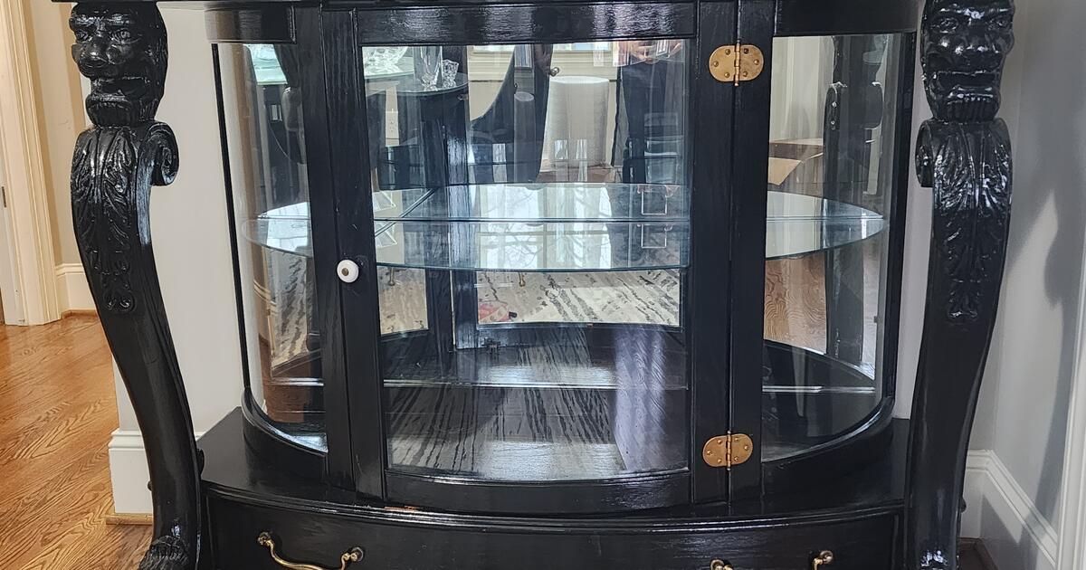 Black Curved Glass Display Cabinet for Free in Atlanta, GA | For Sale ...