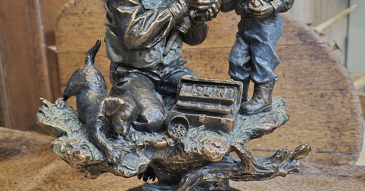 Father & Son Fishing Collectable Sculpture by Marc Pierce, 'GENERATIONS ...