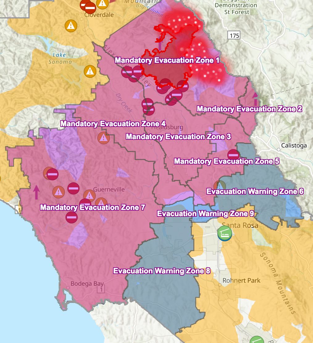Updated Mandatory Evacuation Zones and Evacuation Warning Zones (County ...