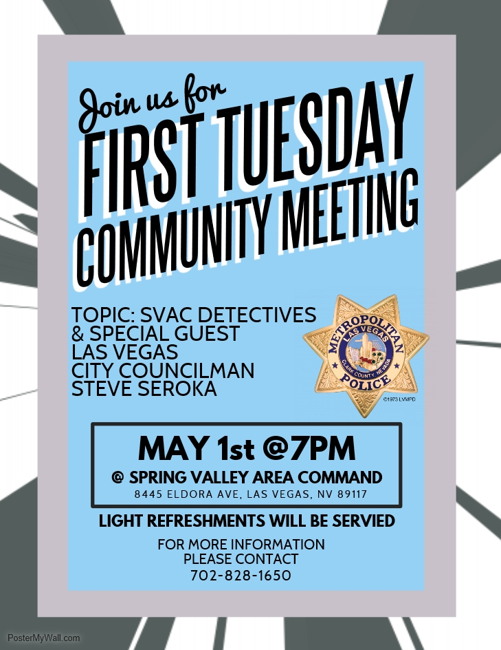 Spring Valley Area Command First Tuesday (Las Vegas Metropolitan Police ...
