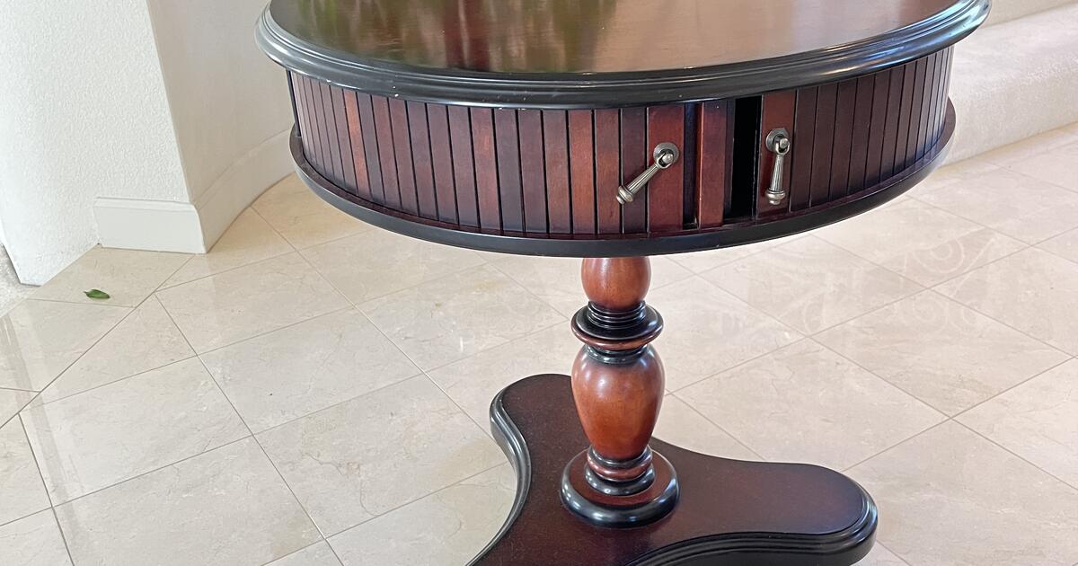 Bombay Round Side Table - All Wood - Beautiful Dark Finish for $39 in ...