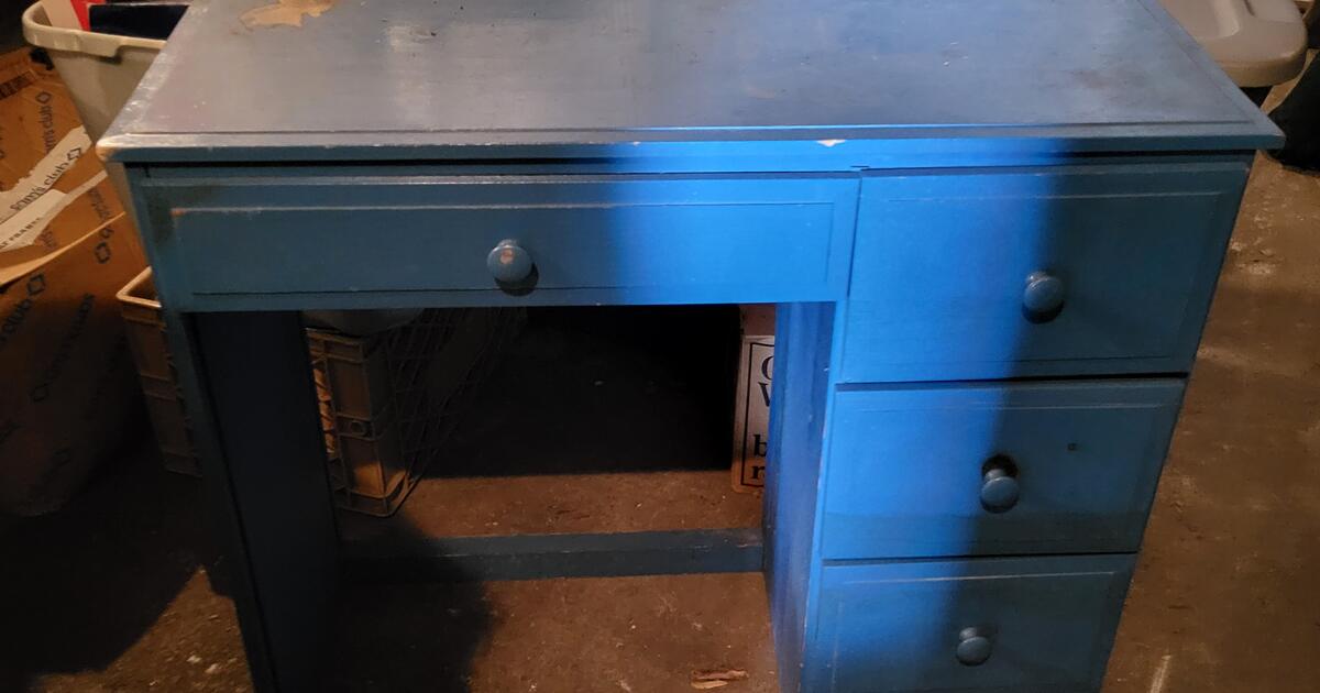 Blue Wooden Desk for $25 in Jacksonville, FL | For Sale & Free — Nextdoor