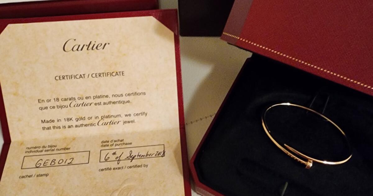 Cartier Authentic 18kt Rose Gold Juste Un Clou Size 15 Bracelet. With ...