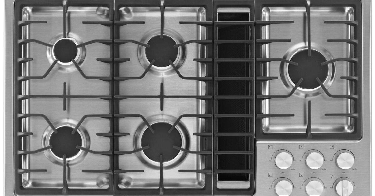 JENNAIR JGD3536GS 36 Inch Gas Downdraft Cooktop (2017) - Stainless ...