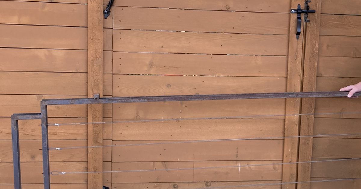 Metal framed horizontal wire fence piece for Free in Austin, TX | For ...