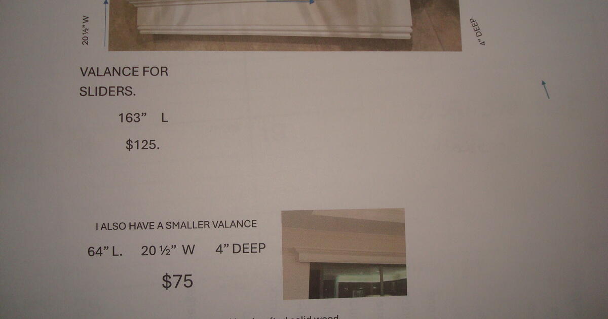 Valance 163 inchs long for $125 in Fort Myers, FL | For Sale & Free ...