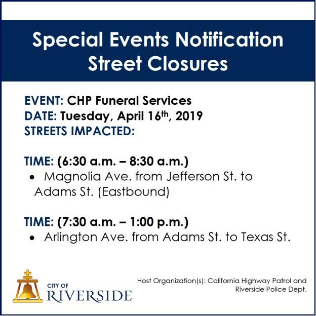 TRAFFIC ALERT REMINDER - CHP FUNERAL SERVICES TOMORROW MORNING ...