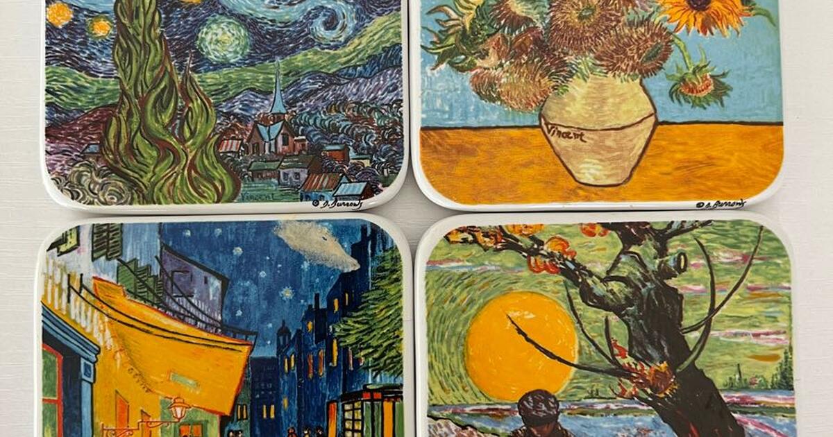 Vintage Vincent Van Gogh Painted Coasters for $17 in Winter Garden, FL | For Sale & Free — Nextdoor