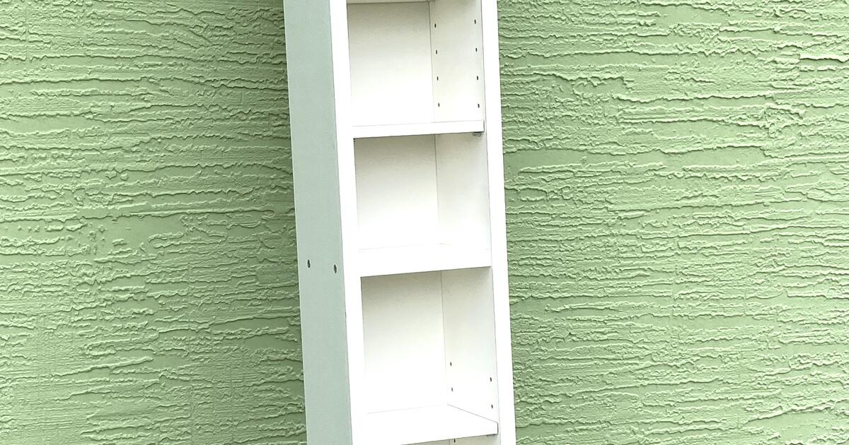 Ikea Gnedby White Shelving Unit CD DVD Tall Storage Shelf 79.5” for ...