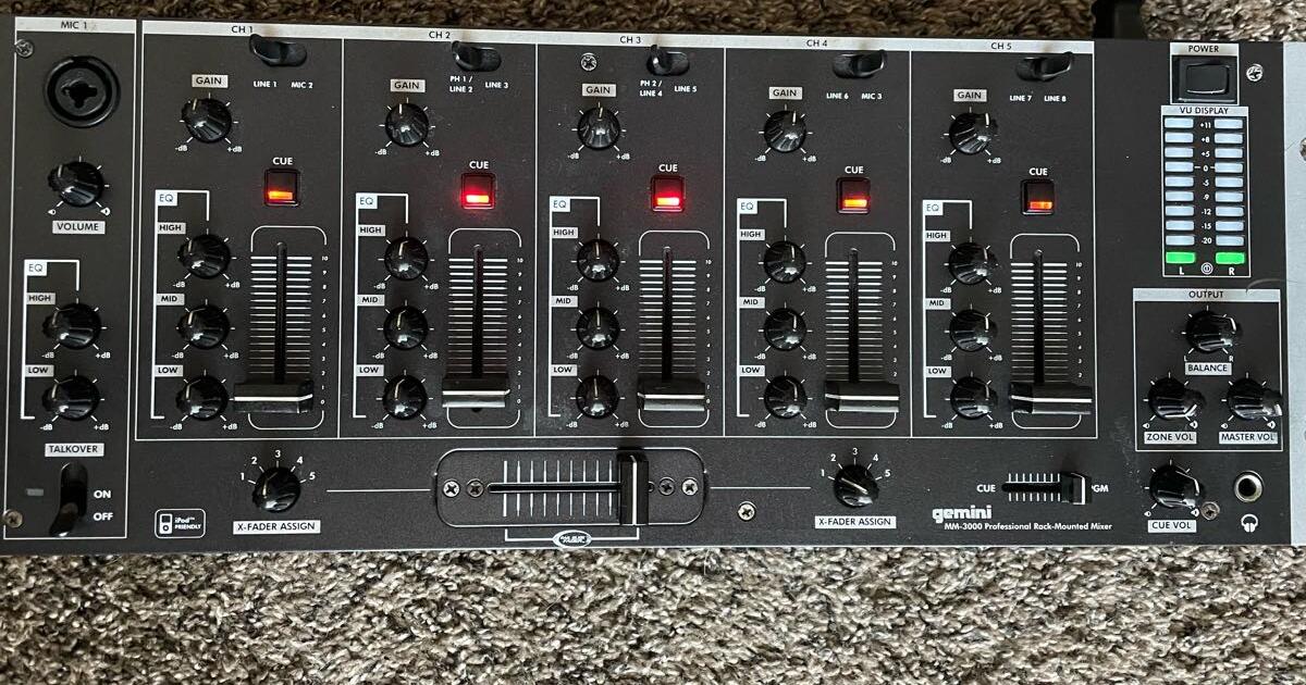 Gemini MM-3000 Professional 3 Channel Stereo Mixer for $70 in Homosassa ...