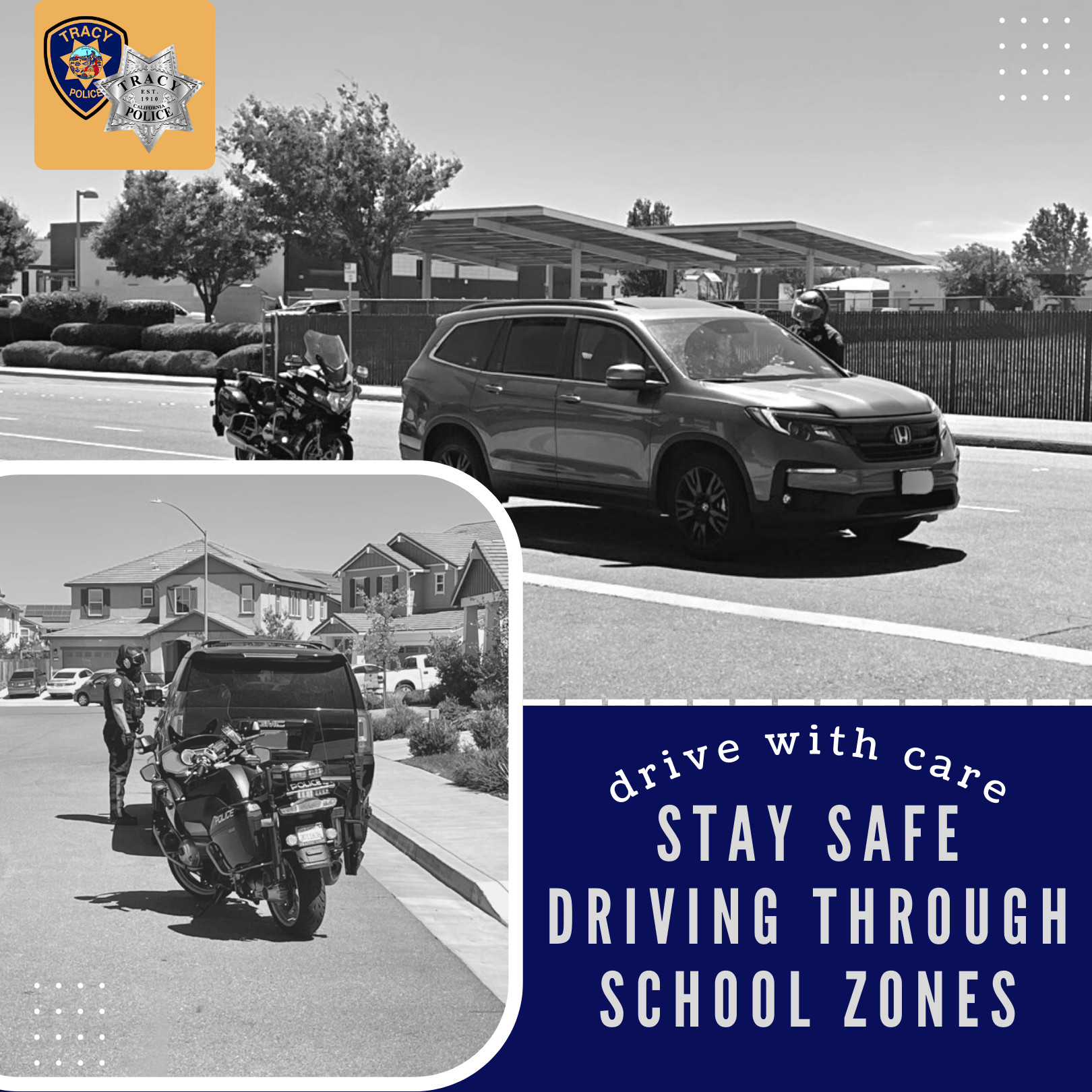 Reminder: August is Back to School Safety Month. (Tracy Police ...