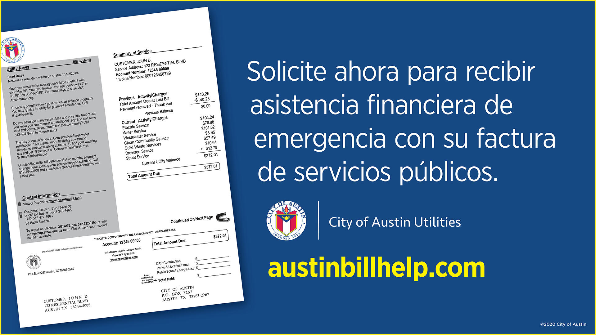 Apply now for help on your City of Austin utility bill (City of Austin ...